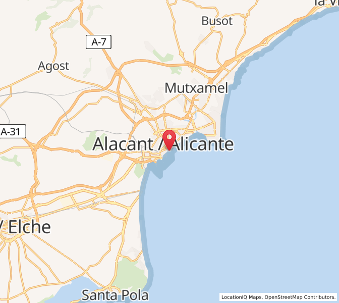 Ora dell'alba e del tramonto a Alacante, Valencia